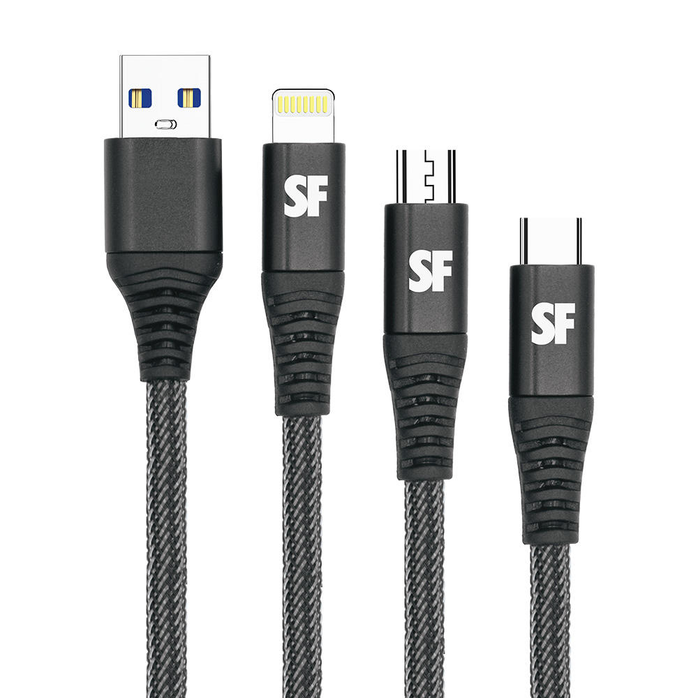 1.2m 3-in-1 Multi Charge Cable | AccessoryLab