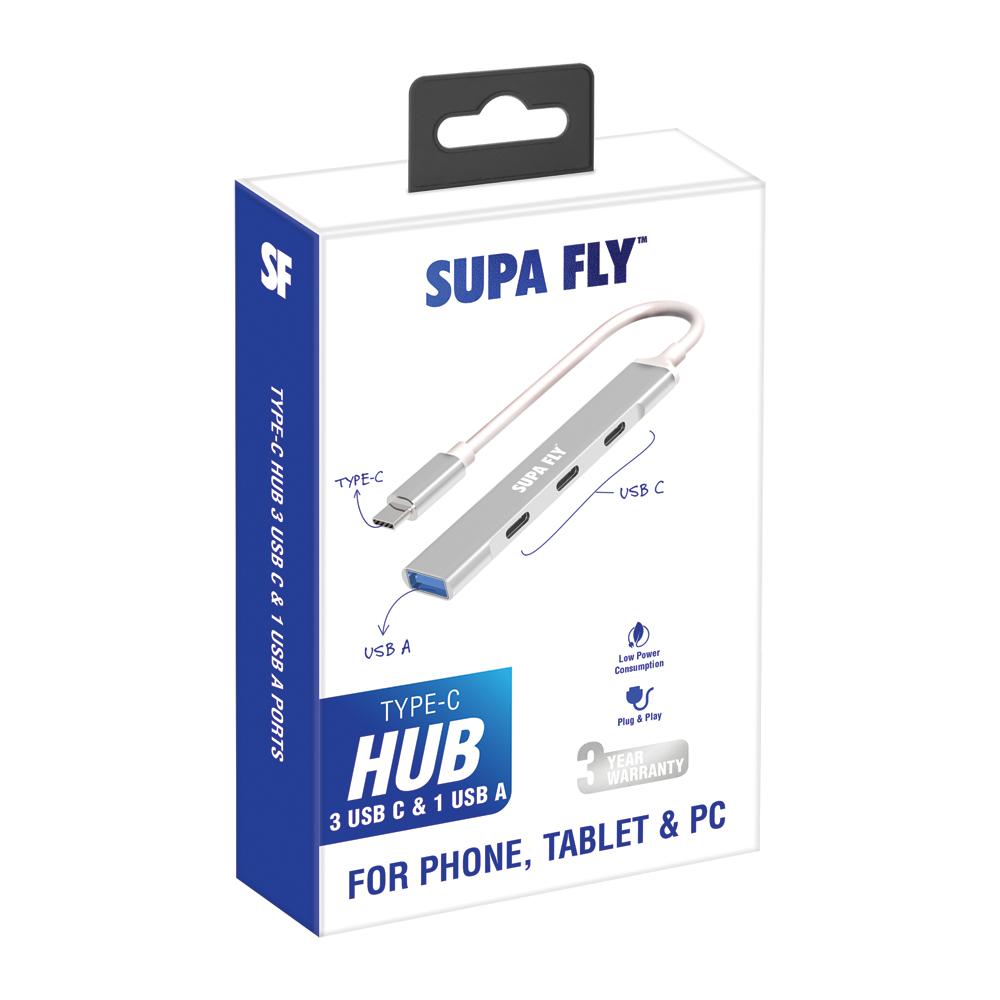 Type-C Hub 3 Type-C Ports & 1 USB-A Port | AccessoryLab